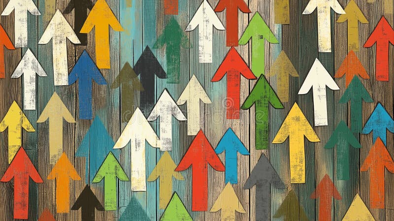 Colorful Arrows Pointing Upward, Abstract Directional Graphics, Growth ...