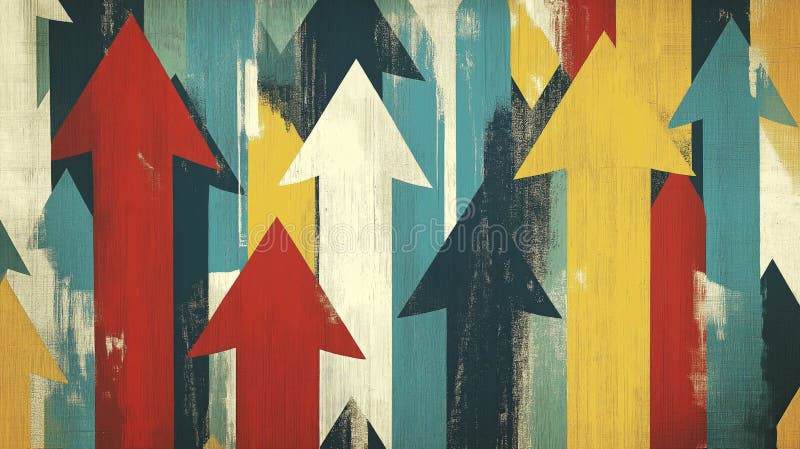 Colorful Arrows Pointing Upward, Abstract Directional Graphics, Growth ...