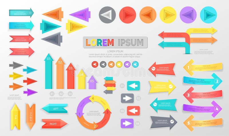 Arrows for Schemes and Infographics Illustrations Stock Vector ...