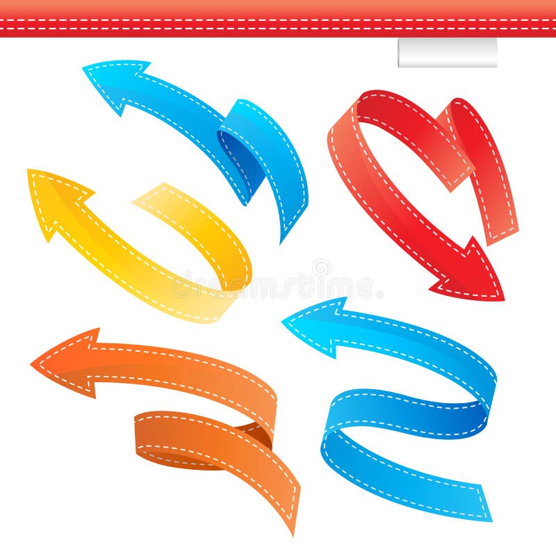 Origami Arrows Made of Folding Paper Stock Vector - Illustration of ...