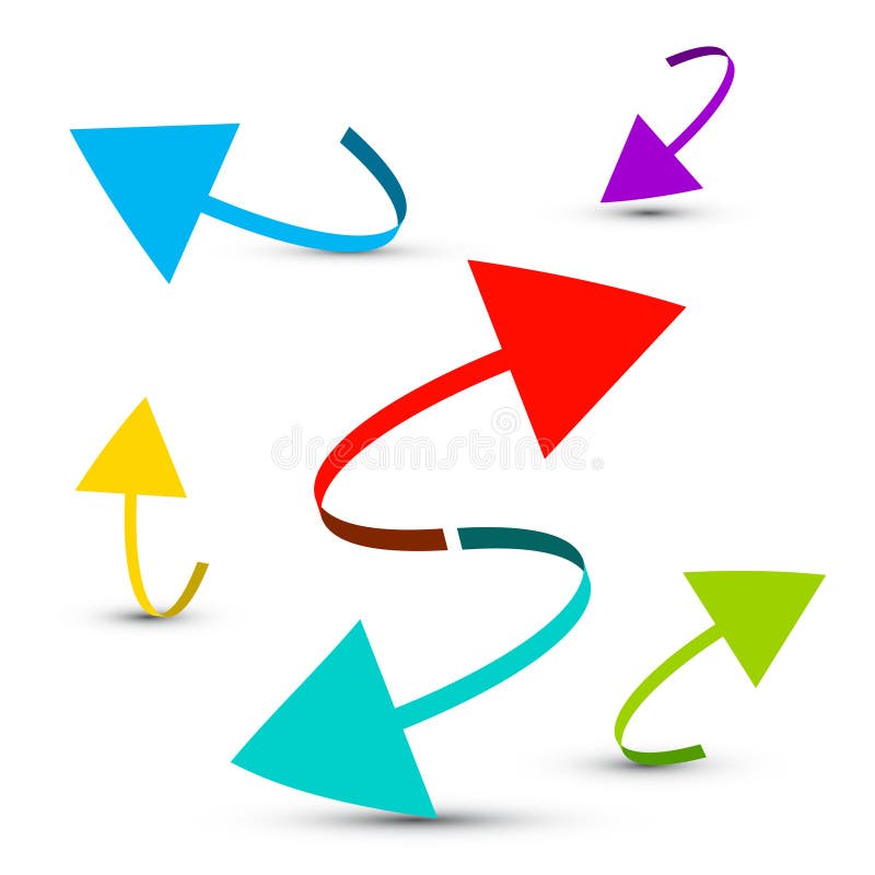 Colorful Arrows Set stock vector. Illustration of colorful - 135553850