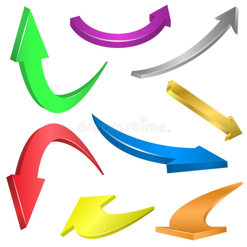 Colorful arrows set stock vector. Illustration of internet - 51660661