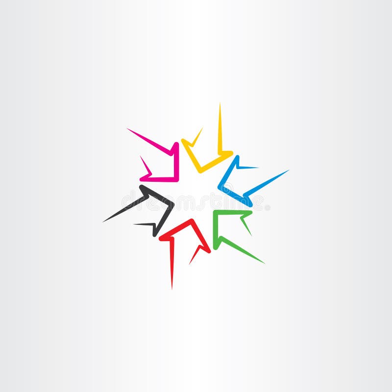 Colorful Arrows Sign Symbol Design Stock Vector - Illustration of ...