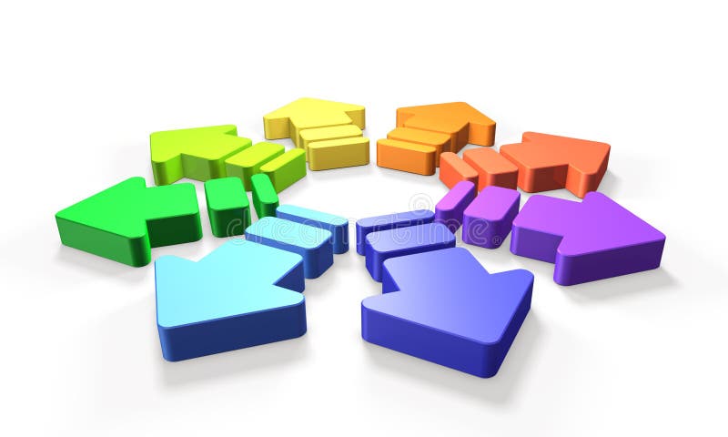 Colorful Arrows Suggest the Possibility of Infinit Stock Illustration ...