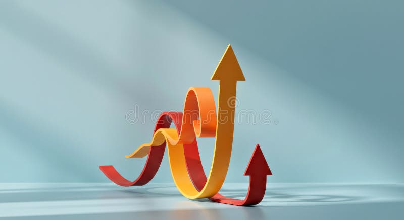 Colorful Arrows Symbolizing Business Growth and Positive Trends Stock ...