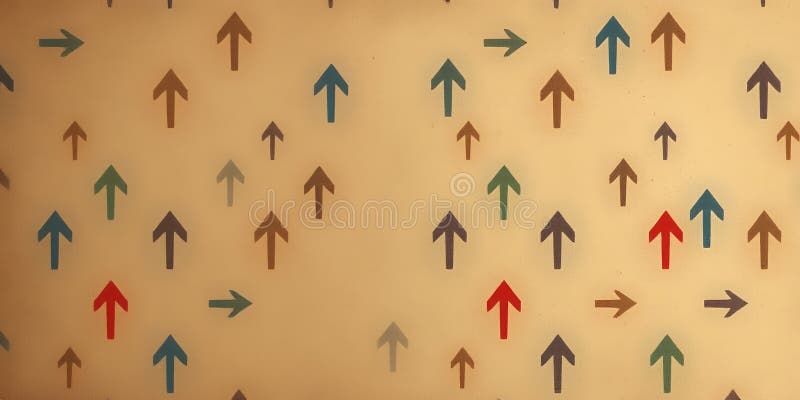 Colorful Arrows in Various Directions on a Textured Background in a ...