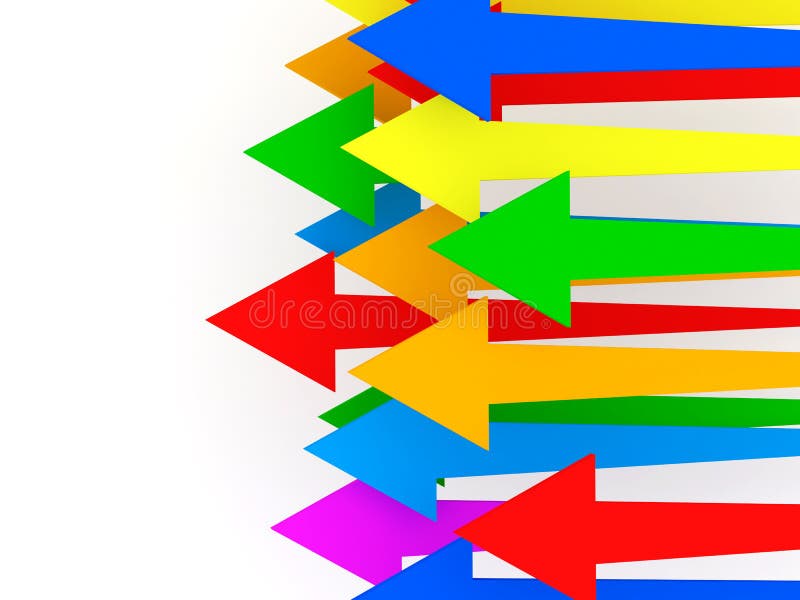 Colorful Arrows on White Background Stock Illustration - Illustration ...
