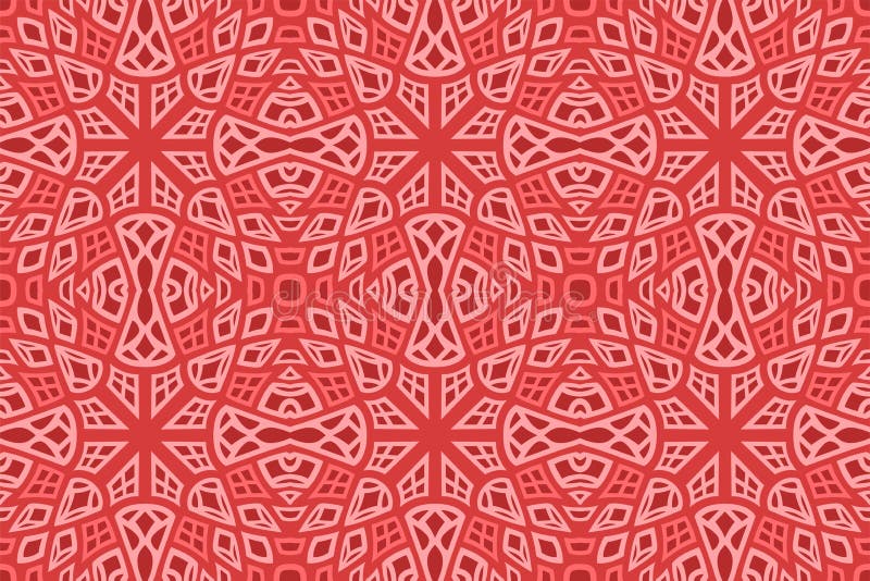 Colorful Art with Abstract Red Seamless Pattern Stock Vector ...