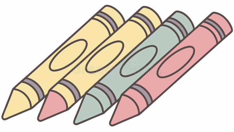 Colorful Art Crayons, Creative Drawing Tools, Vector Design Generative ...
