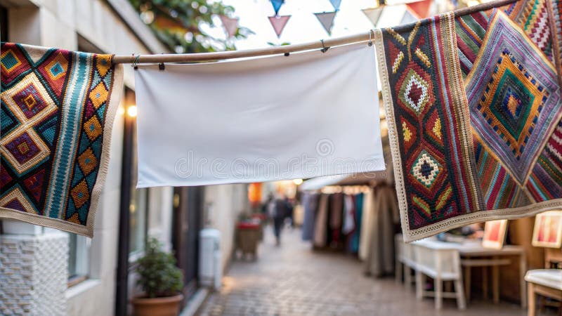Colorful Art Fair Banner with Handmade Crafts Stock Illustration ...