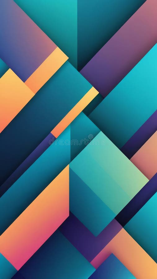 Colorful Art from Geometric Shapes and Teal Stock Photo - Image of ...