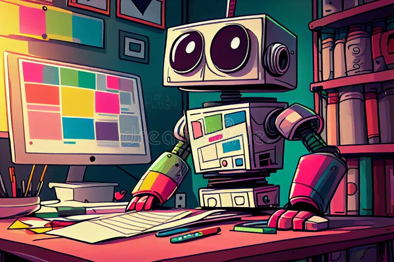 Ai Art Concept Robot Artist Stock Illustrations – 174 Ai Art Concept ...