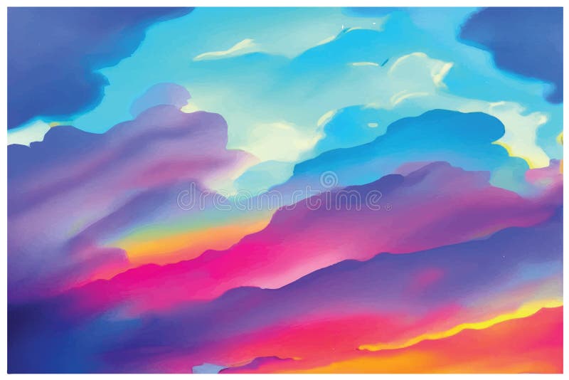 Colorful Art Water Painting Background Stock Illustration ...