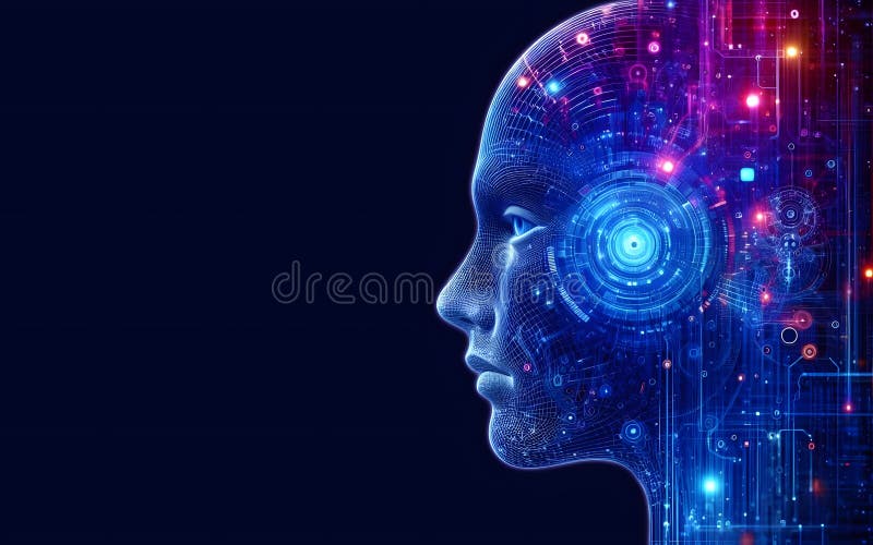 Colorful Artificial Intelligence Design Background Stock Illustration ...