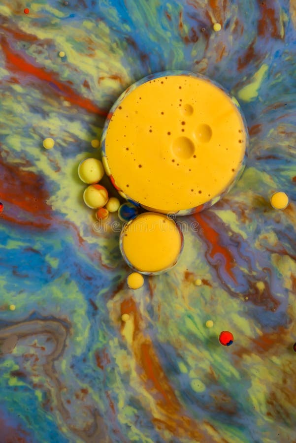 Colorful Artistic Background with Different Colors Mixed with Oil and ...