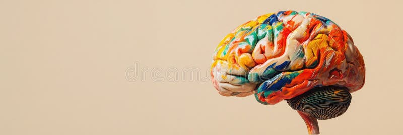 Colorful Artistic Brain Concept for Creative Innovation and Education ...