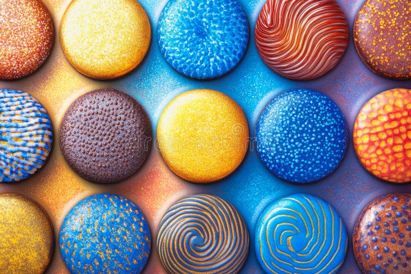 Colorful Artistic Display of Vibrant Round Patterns Stock Image - Image ...