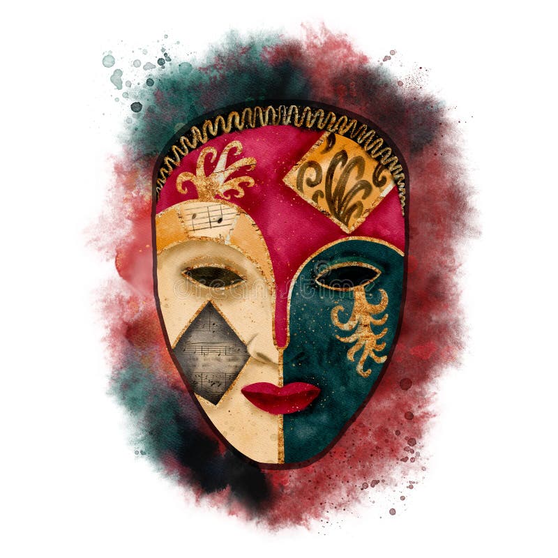 A Colorful Artistic Mask that Features Unique Patterns and Creative ...