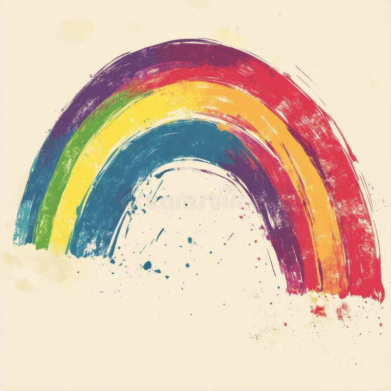 Colorful Artistic Representation of a Rainbow Arching Gracefully Stock ...