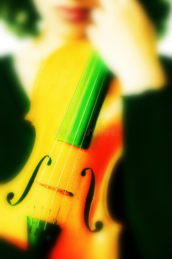 Colorful artistic violin stock image. Image of style - 17349425
