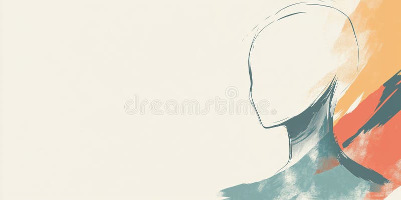 Colorful Artwork Depicting a Faceless Entity Stock Illustration ...