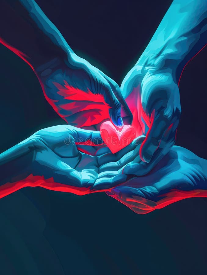 Hands Held over Heart stock photo. Image of support - 366042140