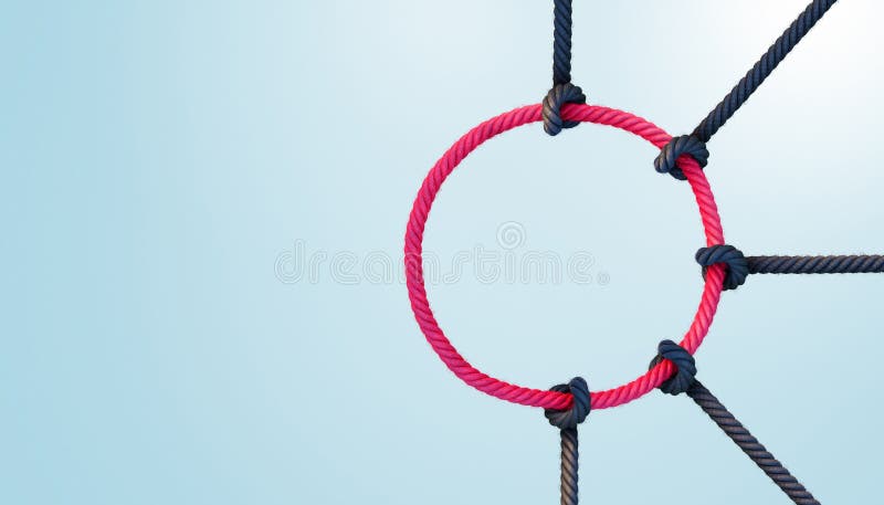 Colorful As Diverse Ropes Connected Together Stock Photo - Image of ...