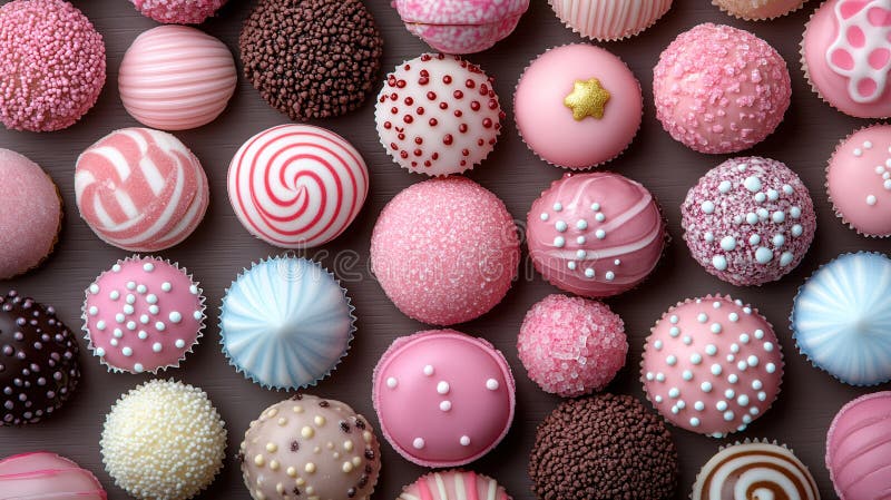 Colorful, Assorted Decorated Sweets and Candies Stock Illustration ...