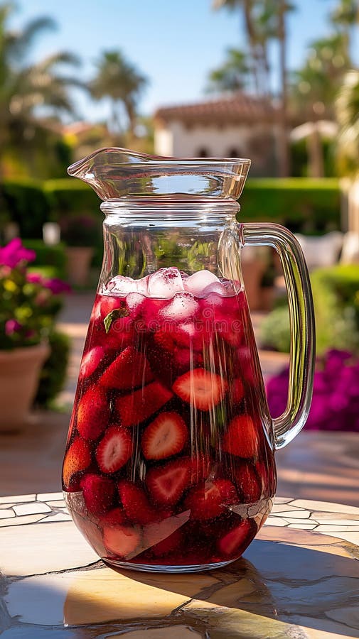 Colorful Assorted Fruit Jars with Freshly Bottled Juice on Display ...
