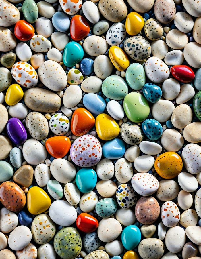 Smooth Beach Stones Assorted Colors Sizes Stock Photos - Free & Royalty ...