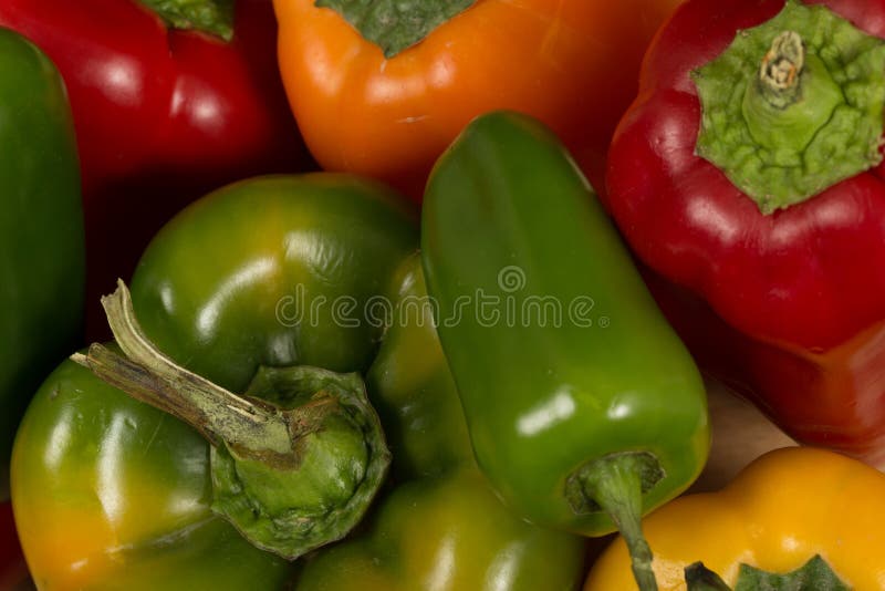 Colorful Assorted Peppers Close Up Stock Photo - Image of market ...