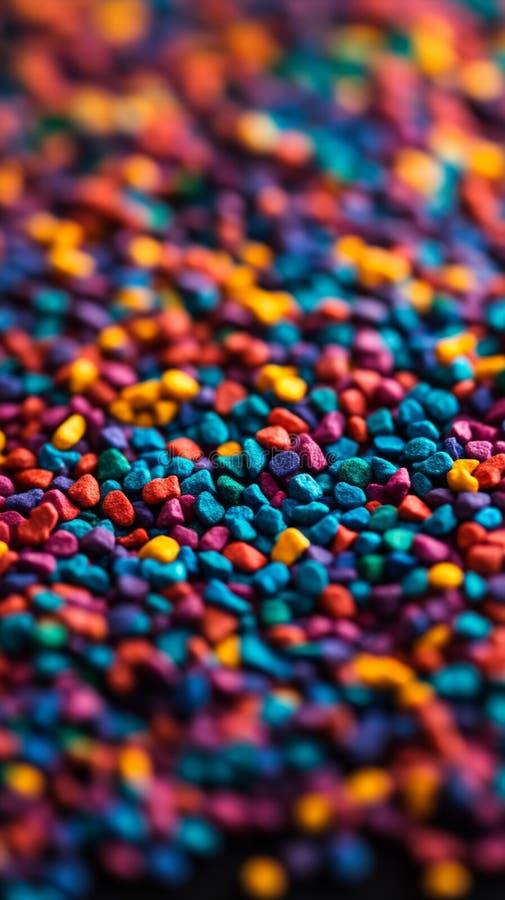 Colorful Assorted Small Stones in Close-up. Abstract Background with ...