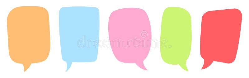Colorful Assorted Speech Bubbles Collection Stock Vector - Illustration ...