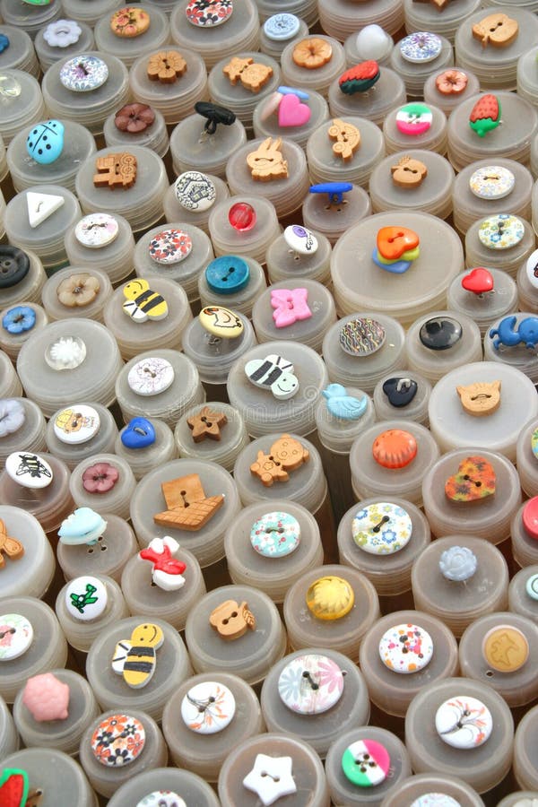 Colorful Assortment of Buttons. Stock Image - Image of pattern, design ...