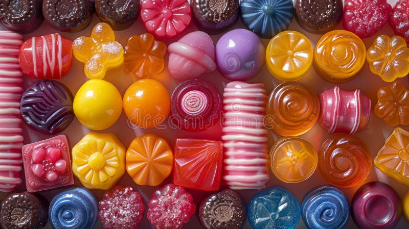 A Colorful Assortment of Candy and Chocolate Bars Stock Illustration ...