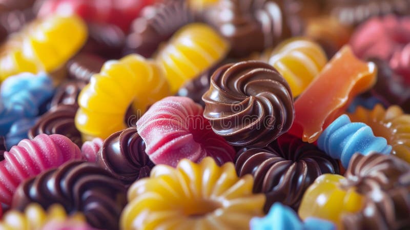 A Colorful Assortment of Candy and Chocolate Bars Stock Illustration ...