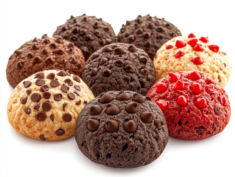 A Colorful Assortment of Cookies Featuring Chocolate Stock Photo ...
