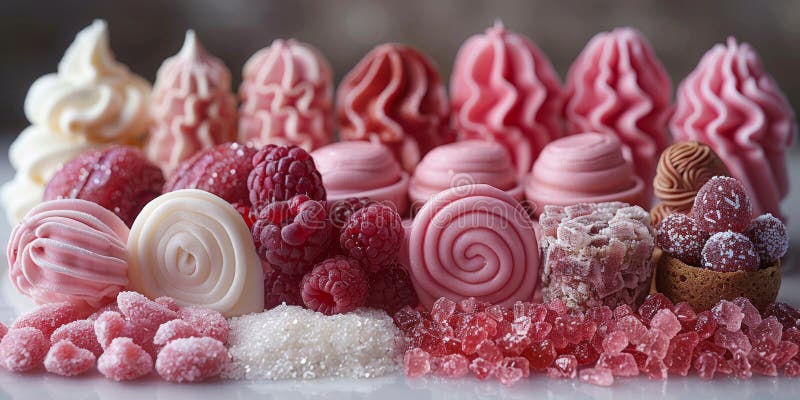 A Colorful Assortment of Different Types of Sweets Scattered on a Table ...