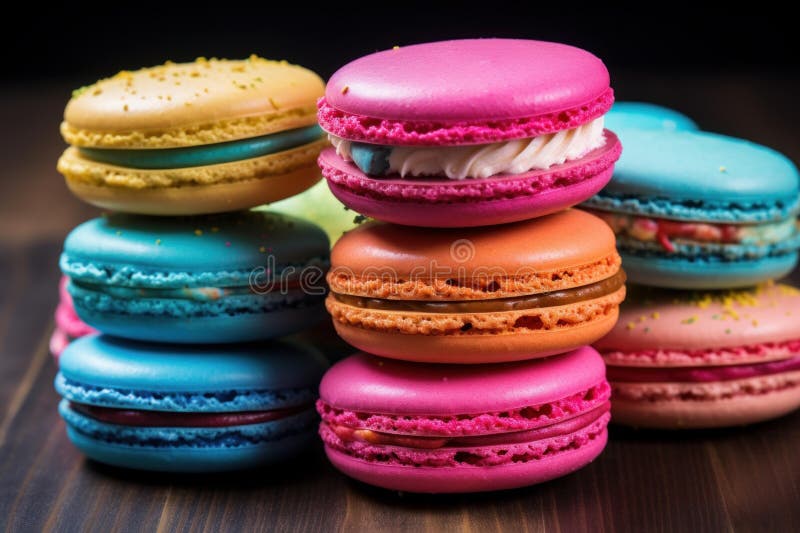Colorful Assortment of French Macarons Stock Photo - Image of handmade ...