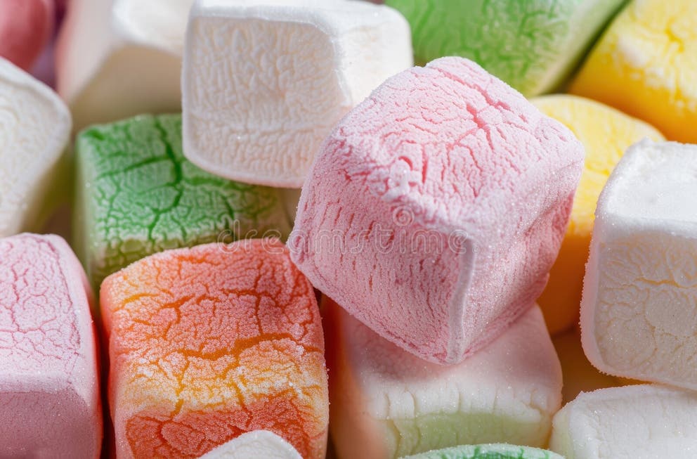Colorful Assortment of Marshmallows Stock Illustration - Illustration ...