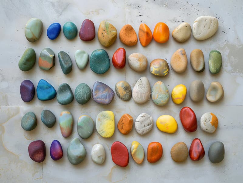 Colorful Assortment of Natural Stones and Rocks Stock Illustration ...