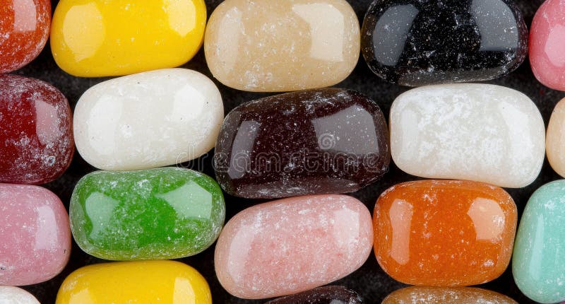 Colorful Assortment of Polished Gemstones Stock Illustration ...