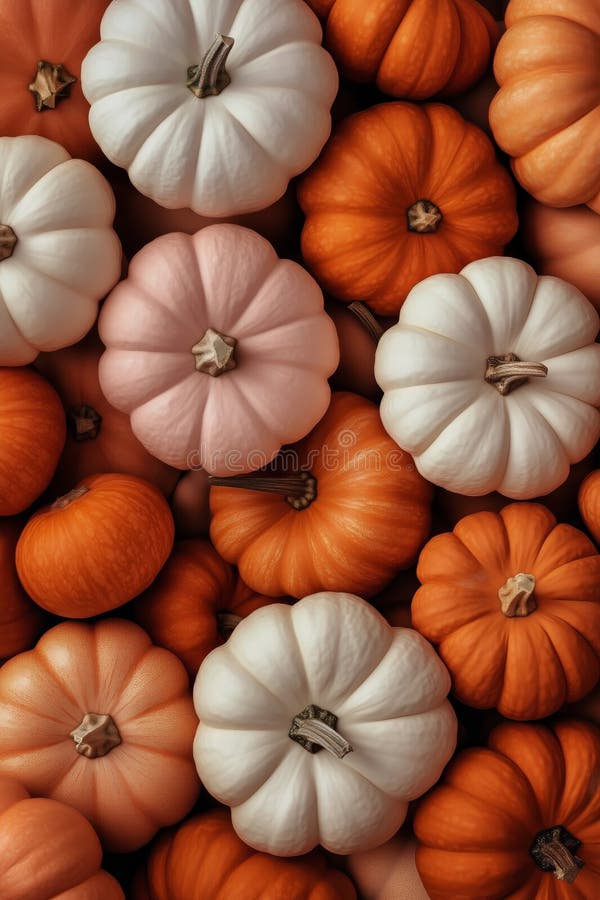 Colorful Assortment of Pumpkins in Various Shades and Sizes Perfect for ...