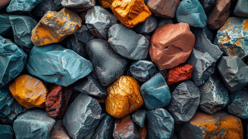 Colorful Assortment of Rocks and Minerals Stock Image - Image of color ...