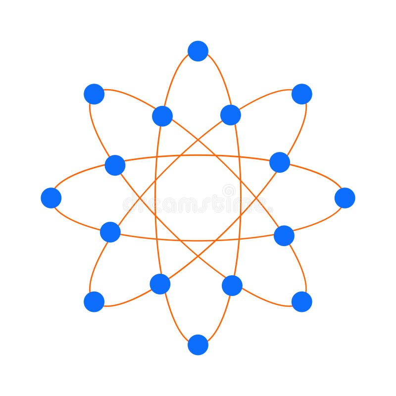 Colorful Atom Icon Vector Illustration Stock Vector - Illustration of ...