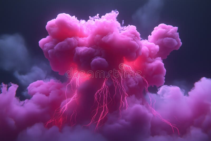 Colorful Atomic Impact Explosion Stock Illustration - Illustration of ...