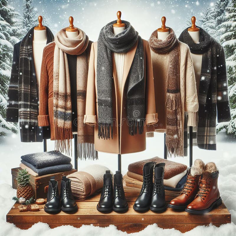 Colorful and Attractive Winter Activities for Enjoy Stock Illustration ...