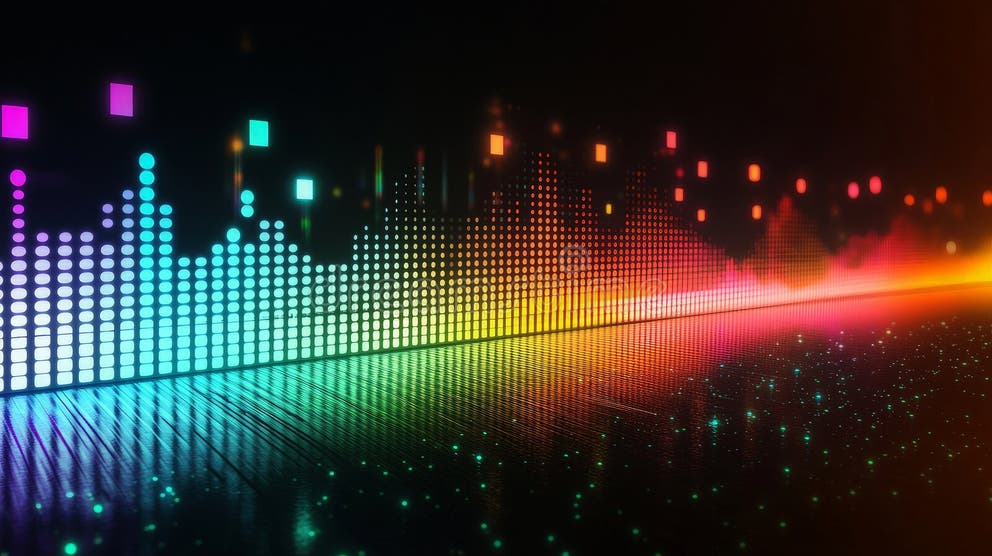 Colorful Audio Visualizer stock photo. Image of music - 374221178