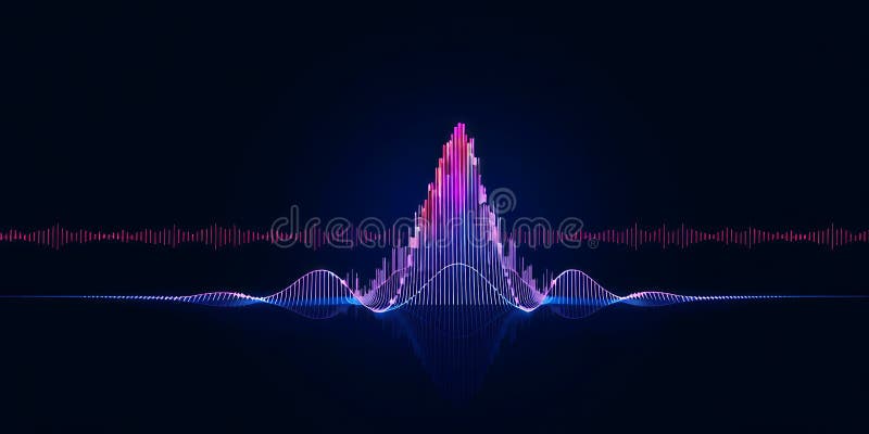Colorful Audio Waveform Visualization Representing Sound Frequencies ...