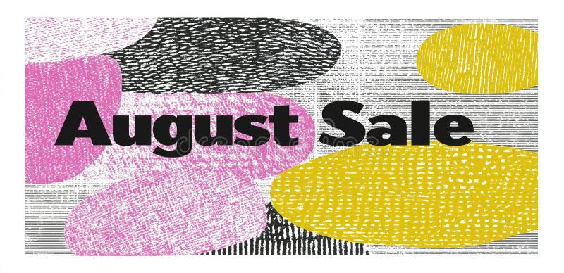 Colorful August Sale Text on Abstract Textured Background. Stock Image ...